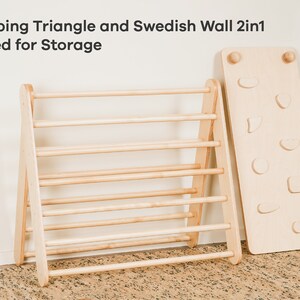 Climbing Triangle and Climbing Wall 2in1, Climbing Triangle, Montessori ...