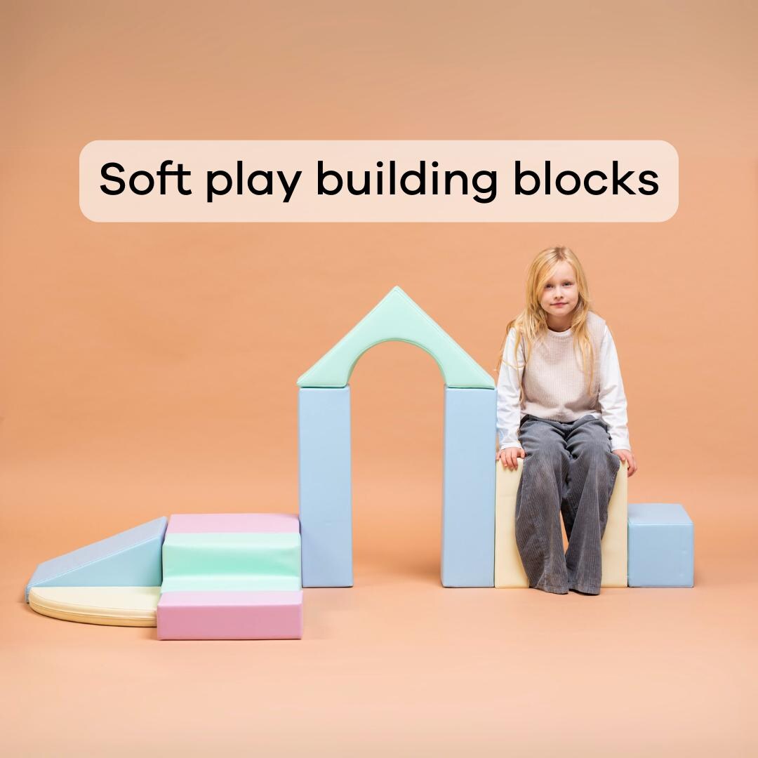 Soft Play Foam Climbing Blocks for Toddlers, Soft Play Castle Blocks ...