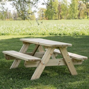 Outdoor Toddler Wooden Table and Chair Set, Toddler Picnic Table ...