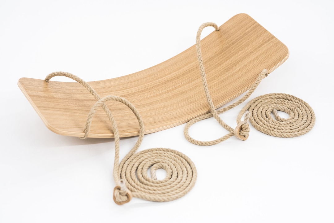 Wooden Indoor Swing and Balance Board 2in1, Swing Seat, Montessori Toy ...