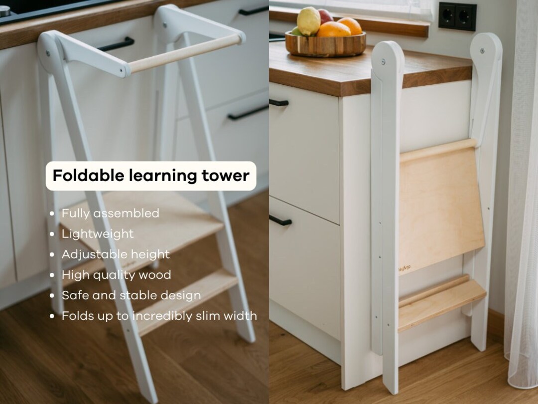 Kitchen Tower, Folding Helper Tower, Adjustable Height, Helper Kitchen ...