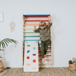 Triangle Climber and Climbing Wall 2in1 Set, Climbing Gym, Climbing ...