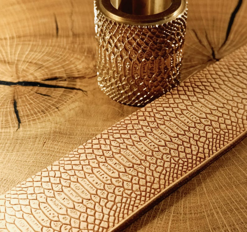 Brass Snake Skin Embossing Roller: Leather Craft Tool (28mm or 42mm) - Etsy