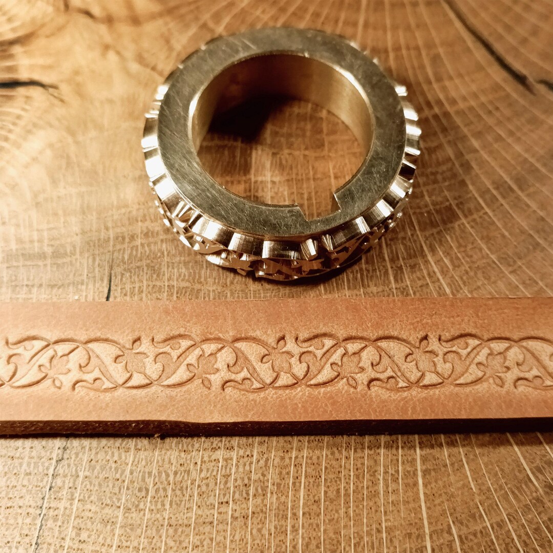 Brass Leather Embossing Roller. "eastern Floral Pattern #1", 8mm. - Etsy
