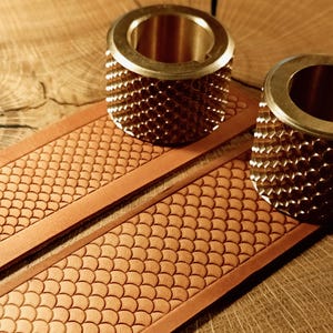 Brass Leather Embossing Rollers. "fish Scales #1" 26mm & 32mm Width. - Etsy