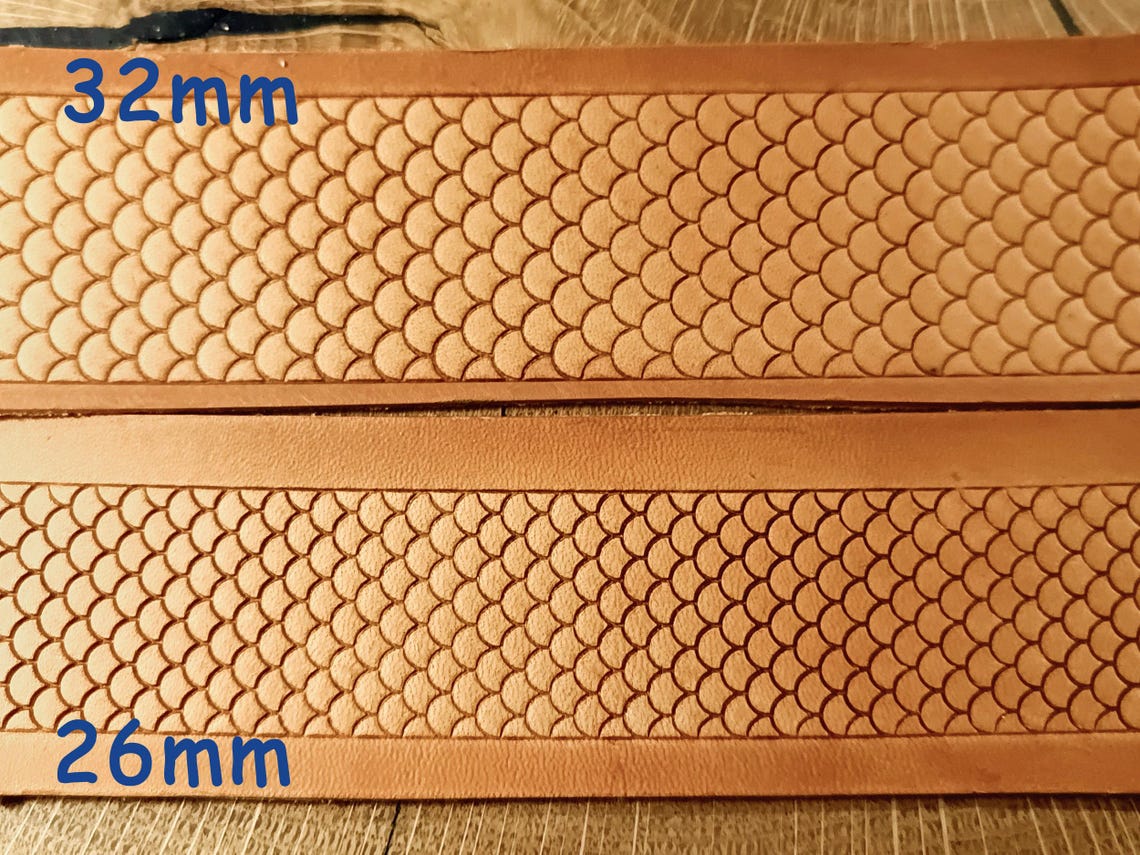 Brass Leather Embossing Rollers. "fish Scales #1" 26mm & 32mm Width. - Etsy