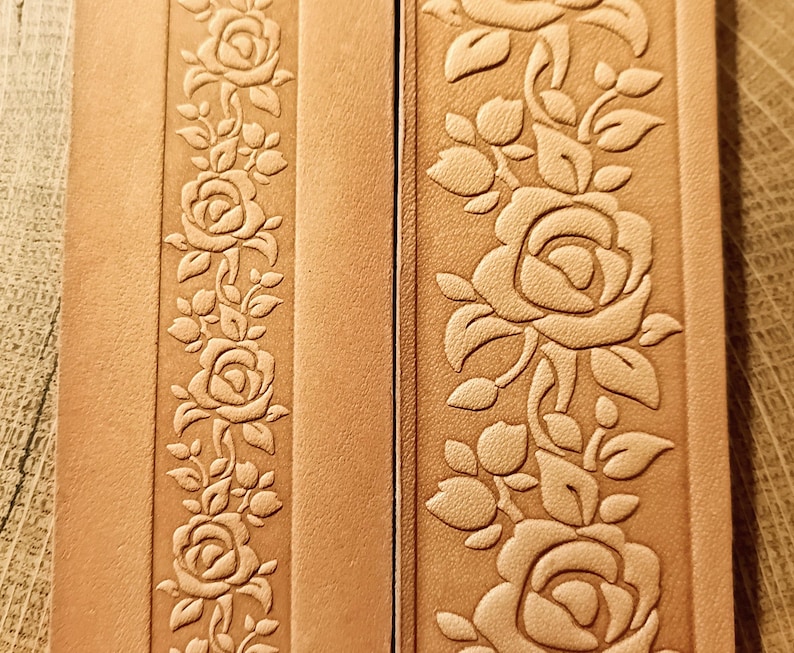 Brass Leather Embossing Rollers. "roses", 33mm & 16mm Width. - Etsy