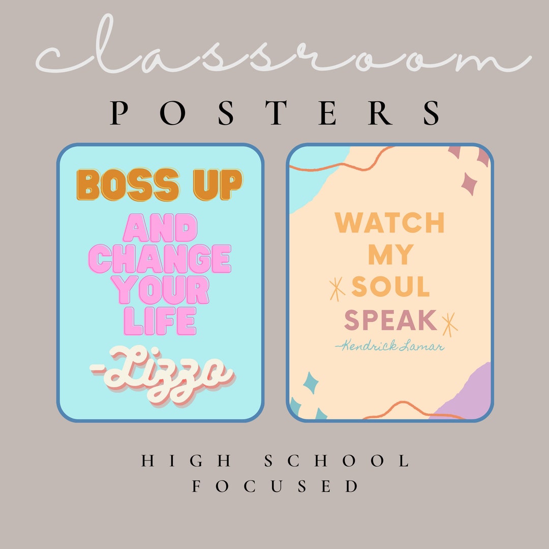 Classroom Posters (middle/high School) - Etsy