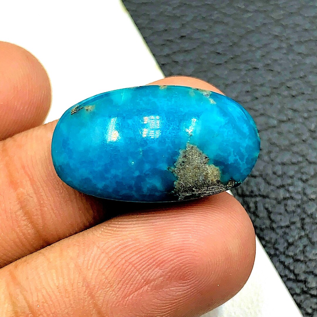 Morenci Turquoise Cabochon, Natural Blue Turquoise, 19 Cts 24x13x7 Mm ...