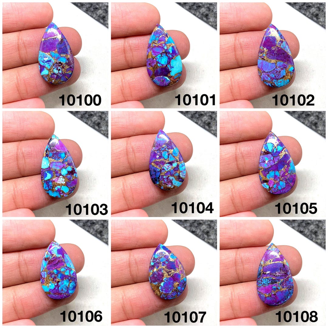 Purple Mohave Turquoise Cabochon, Purple Copper Turquoise, Purple ...