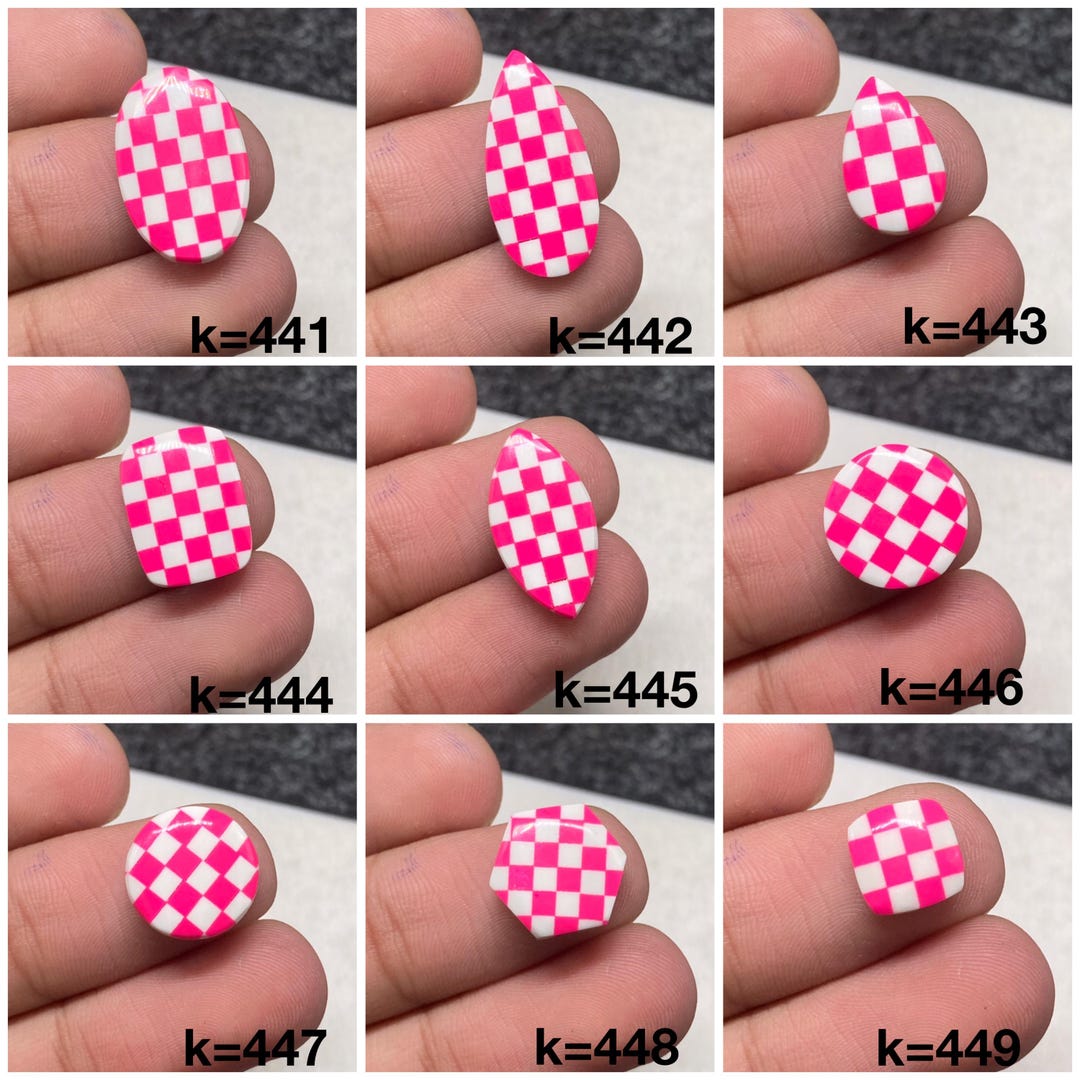 Chess Board Cabochon, Checker Board Cabochon, Pink Opal Cabochon ...