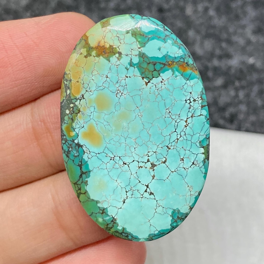 Turquoise Cabochon, Cloud Mountain Turquoise, Hubei Turquoise Cabochon ...
