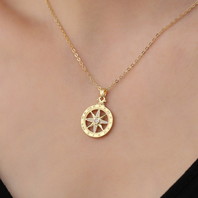 Compass Necklace - Etsy