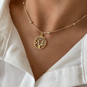 Gold Filled Tree of Life Necklace, Tree Pendant Necklace for Women ...