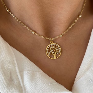 Gold Filled Tree of Life Necklace, Tree Pendant Necklace for Women ...