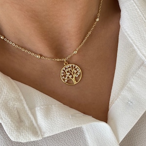 Gold Filled Tree of Life Necklace, Tree Pendant Necklace for Women ...