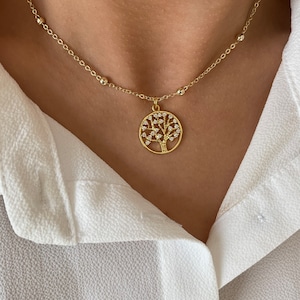 Gold Filled Tree of Life Necklace, Tree Pendant Necklace for Women ...