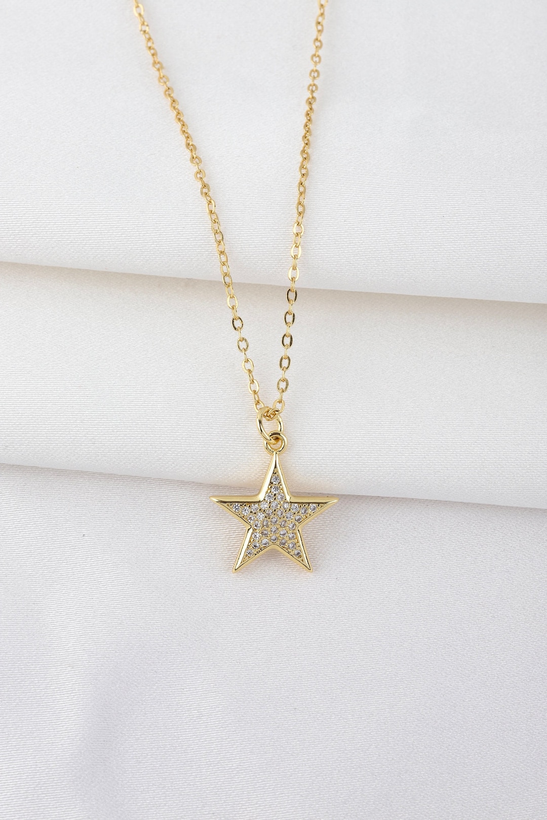 Gold Star Necklace, 18K Gold Filled Star Necklace for Women, Gift for ...