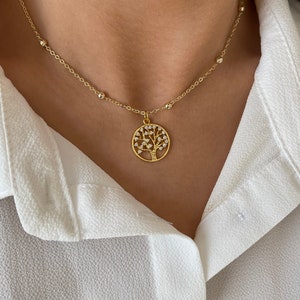 Gold Filled Tree of Life Necklace, Tree Pendant Necklace for Women ...