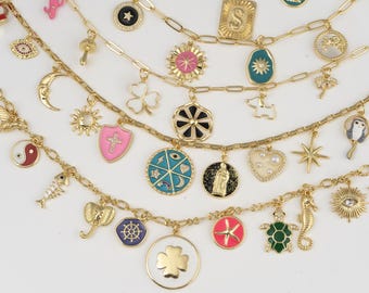 Charm Necklaces - Etsy UK