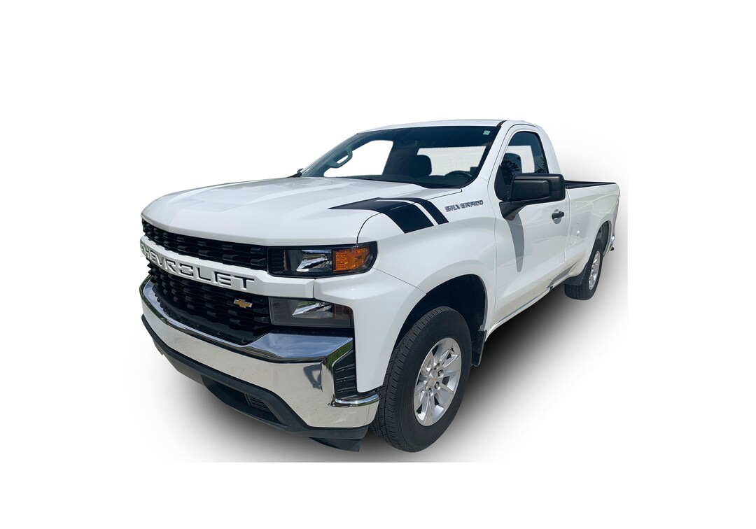 Fits Chevy Silverado Side Hash Mark Graphics Auto Vinyl 3M Stripes Hood ...