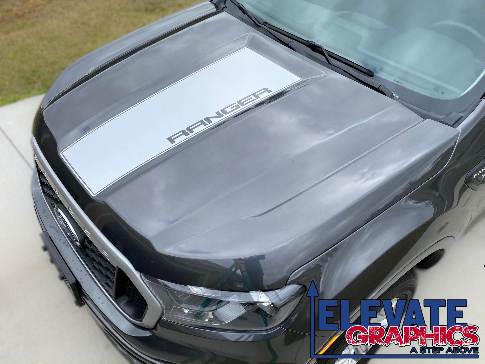 Fits Ford Ranger Center Hood Graphics Vinyl Auto Stripes 3m Decals and ...