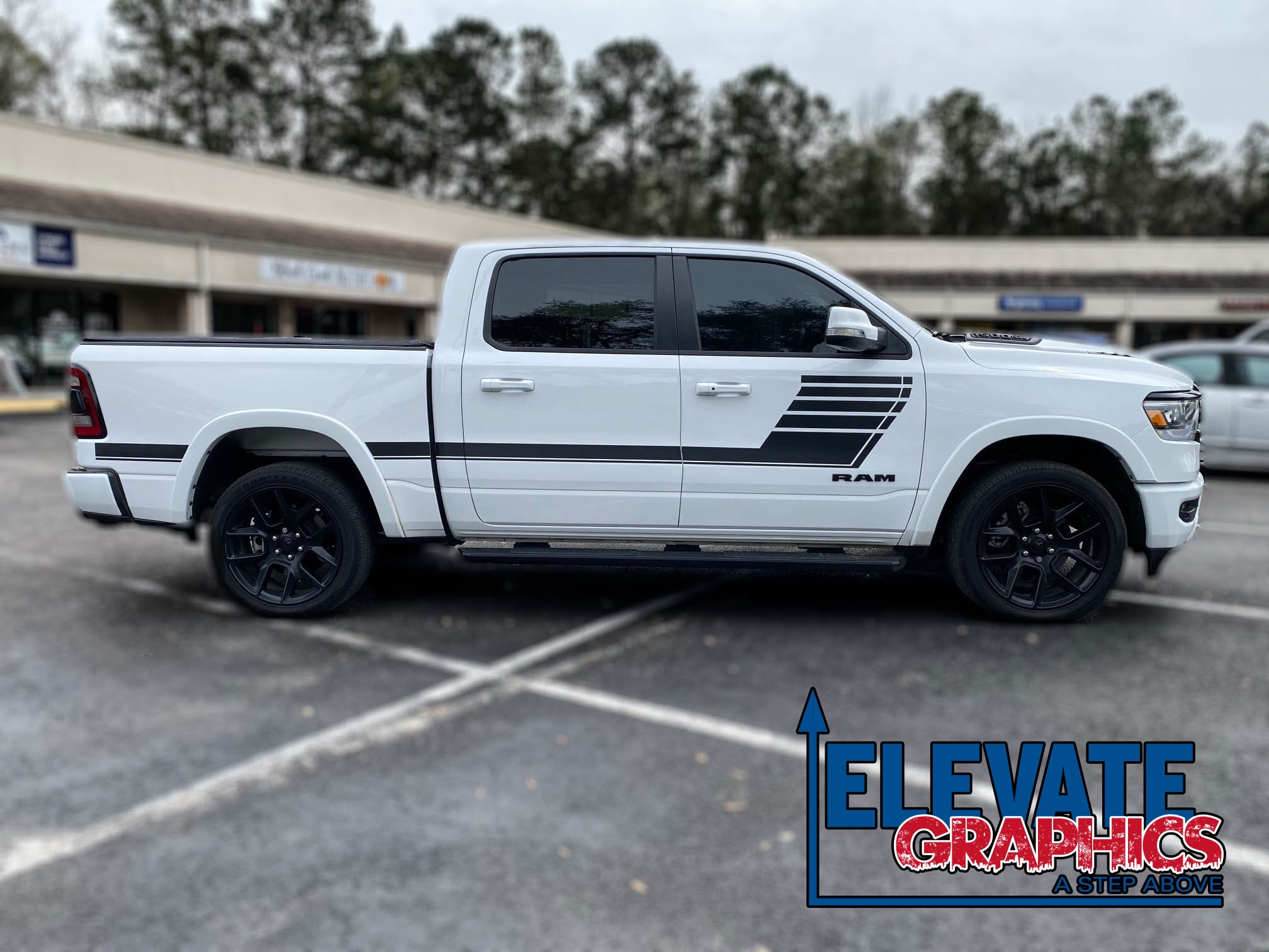 Ram 1500 Side Hockey Hawk With Pin Stripes: Auto Vinyl Graphics 3M ...