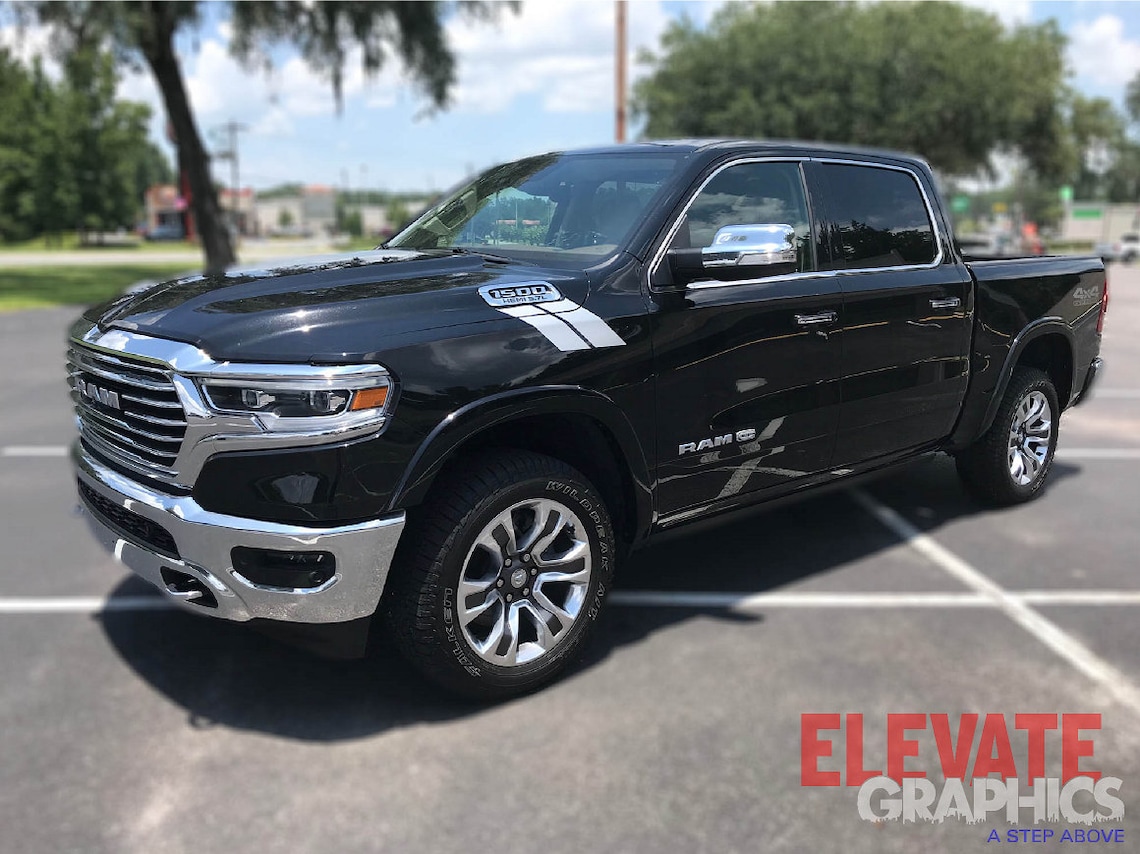 Fits Dodge Ram 1500 Side Hash Mark Graphics Auto Stripes Decals 3M ...
