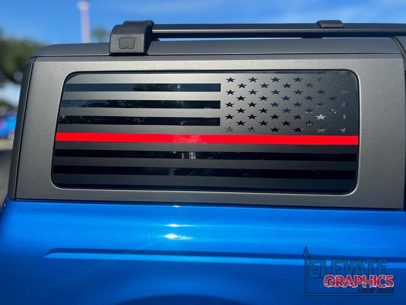 Fits 2021-2024 Ford Bronco Back Window Flag Graphics Auto Vinyl Stripes ...