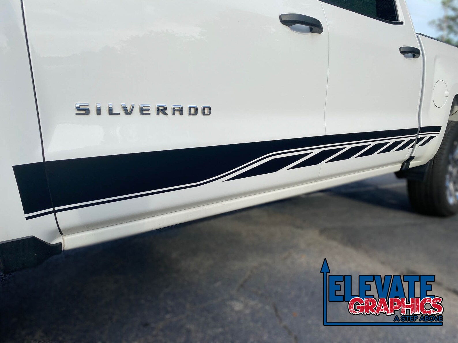 Fits Chevy Silverado Side Rocker Two Graphics Auto Vinyl Stripes 3M ...