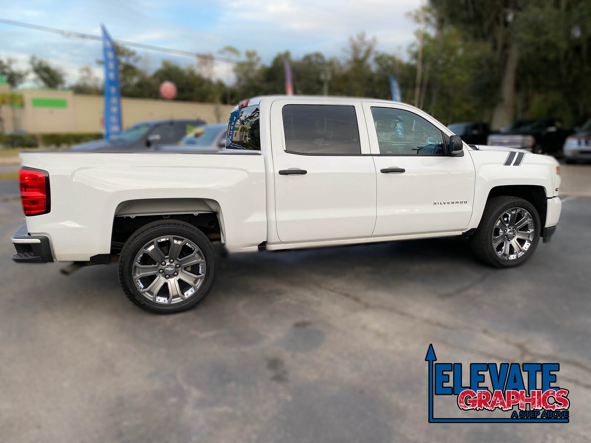 Fits Chevy Silverado Side Hood Hash Mark Graphics Auto Vinyl - Etsy