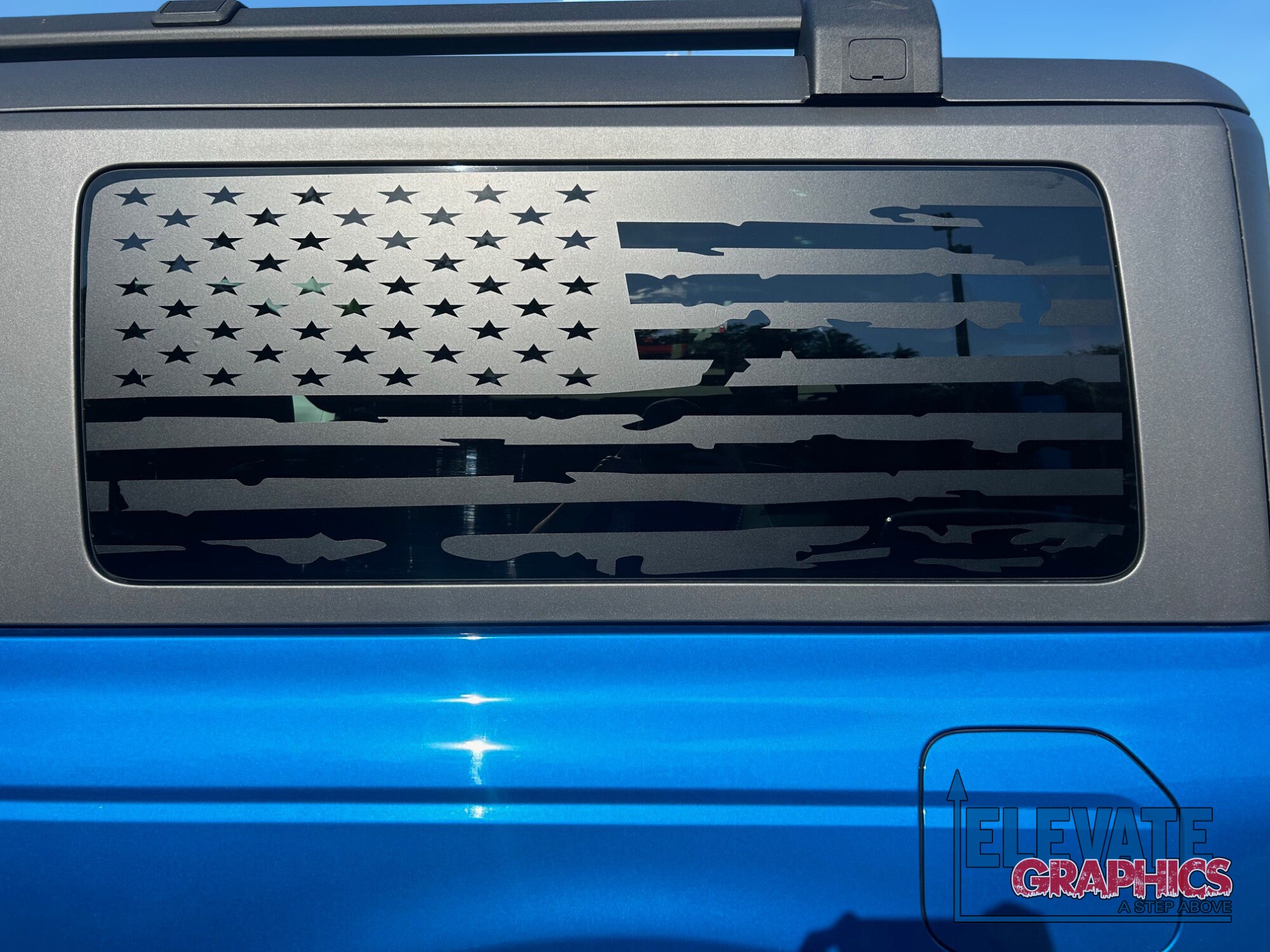 Fits 2021-2024 Ford Bronco Side Window Flag We the People Stirpes Auto ...