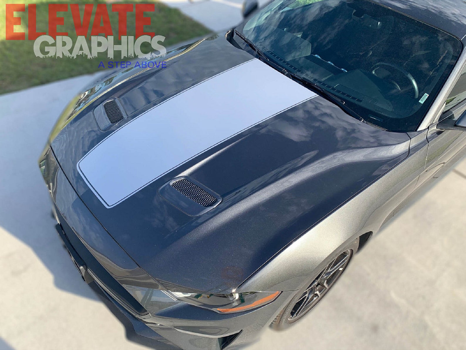 Fits Ford Mustang Hood Boss Graphics Auto Vinyl Stripes 3M | Etsy