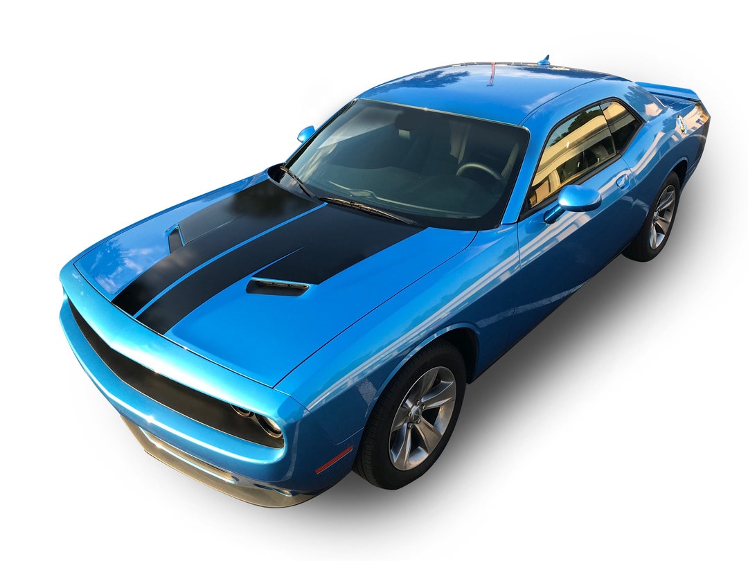 Fits Dodge Challenger Sport Hood Stripes 3M Auto Graphics Vinyl Decals ...