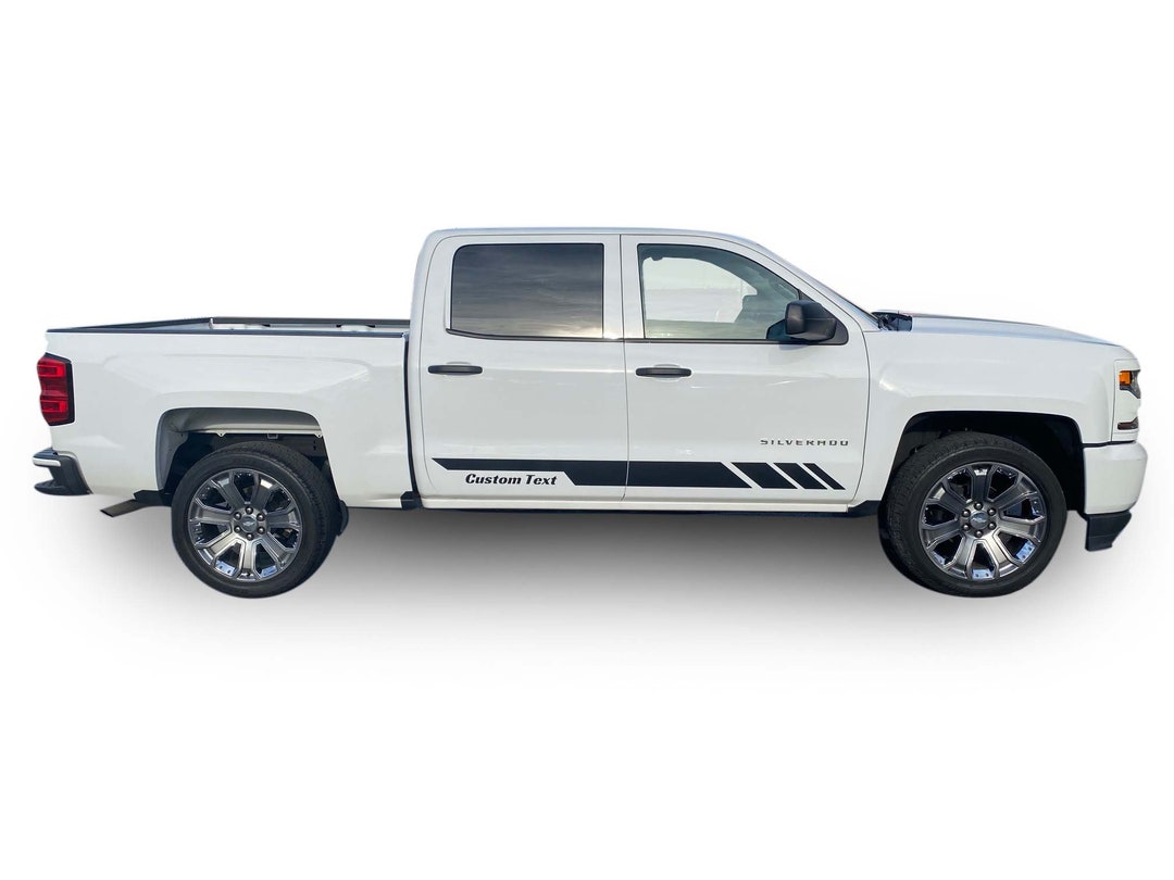 Fits Chevy Silverado Rocker Four Graphics Auto 3M Vinyl Stripes Decals ...