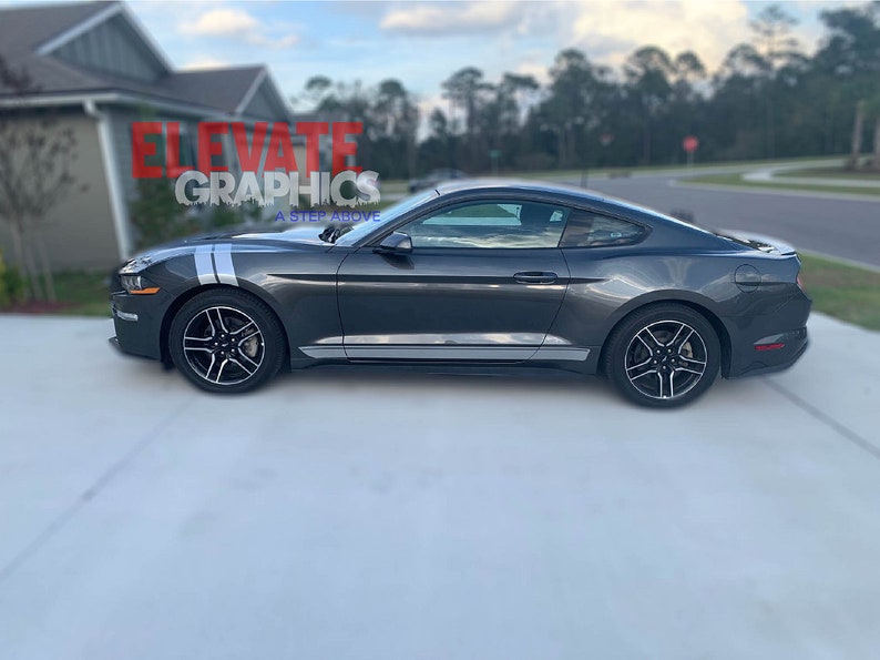For Ford Mustang Side Rocker King Stripes Vinyl Auto Graphics | Etsy