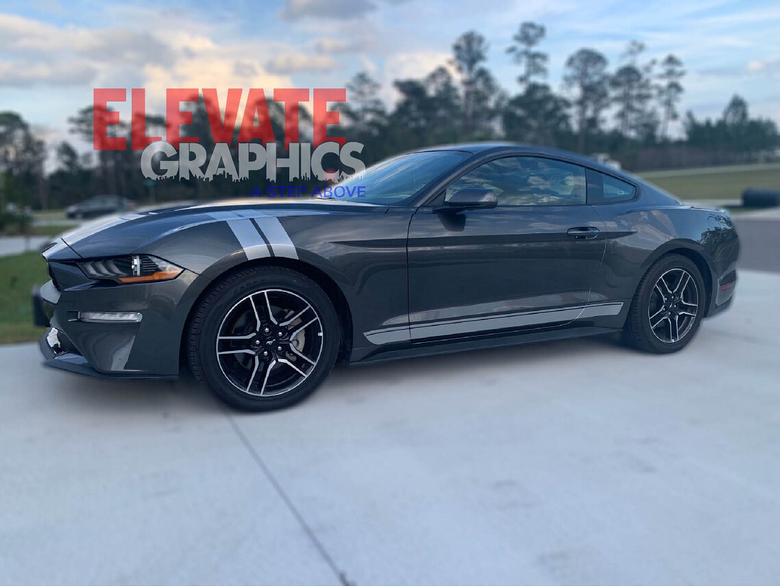 For Ford Mustang Side Rocker King Stripes Vinyl Auto Graphics | Etsy