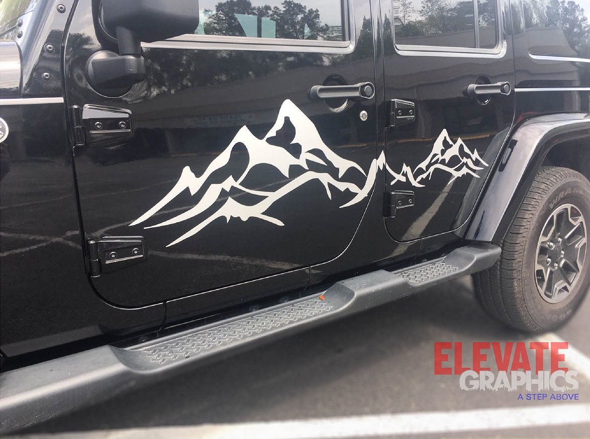 Fits Jeep Wrangler Side Mountain Graphics Auto Stripes 3M | Etsy