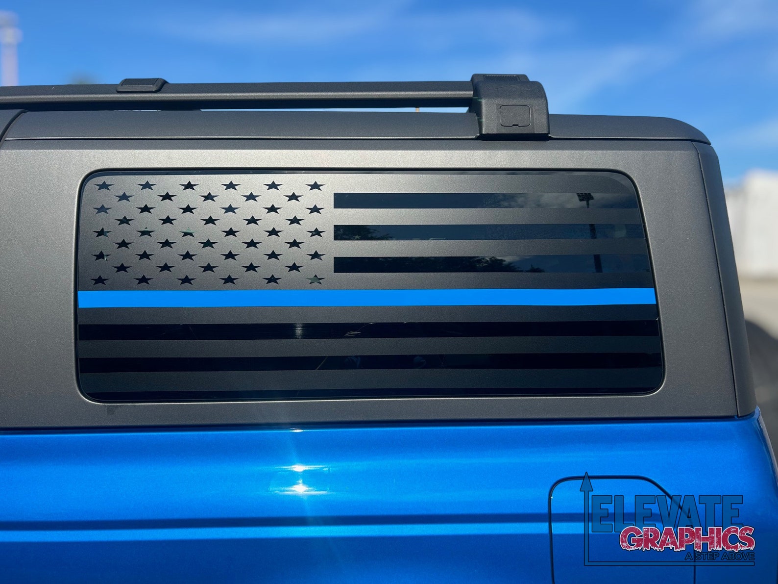 Fits 2021-2024 Ford Bronco Side Window Flag We the People Stirpes Auto ...