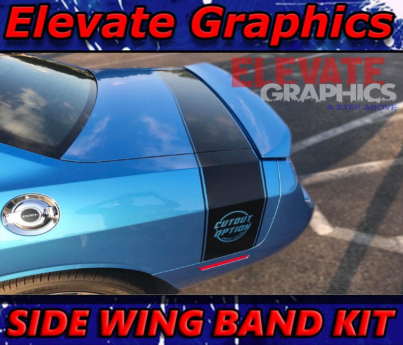 For Dodge Challenger Side Tail Wing Band Graphics 3M Auto Vinyl Stripes ...