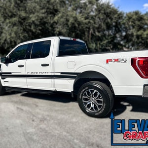2021-2024 Fits Ford F-150 Side Race Stripes Auto Vinyl Graphics 3M ...