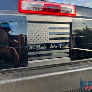 2015-2024 Fits Chevy Colorado Back Sliding Window Ripped Flag Graphics ...