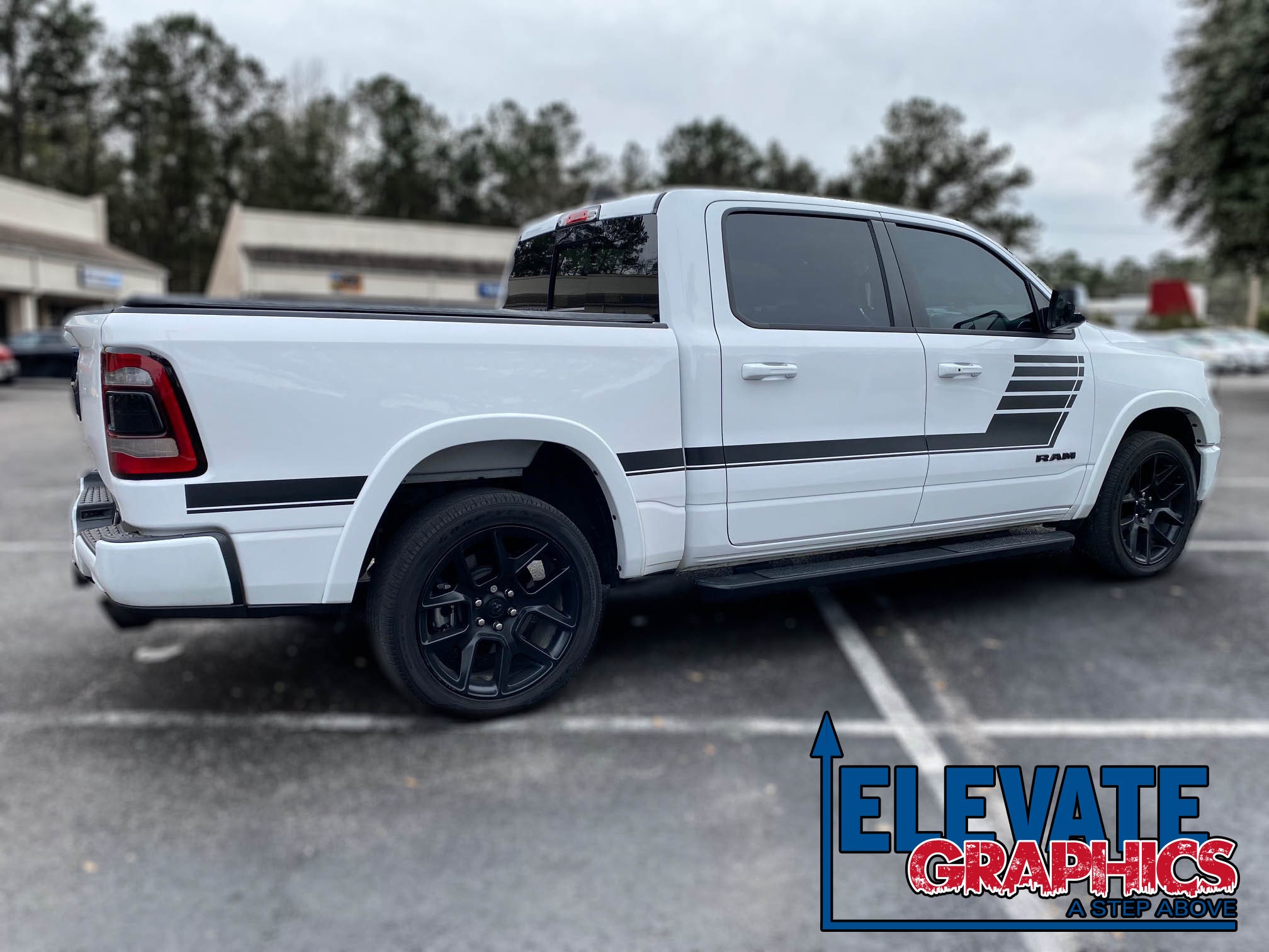Ram 1500 Side Hockey Hawk With Pin Stripes: Auto Vinyl Graphics 3M ...