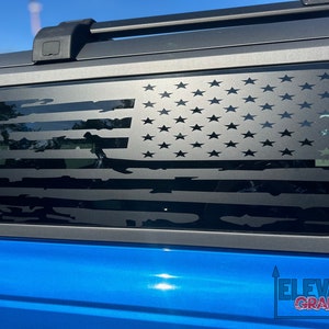 Fits 2021-2024 Ford Bronco Back Window Flag Graphics Auto Vinyl Stripes ...