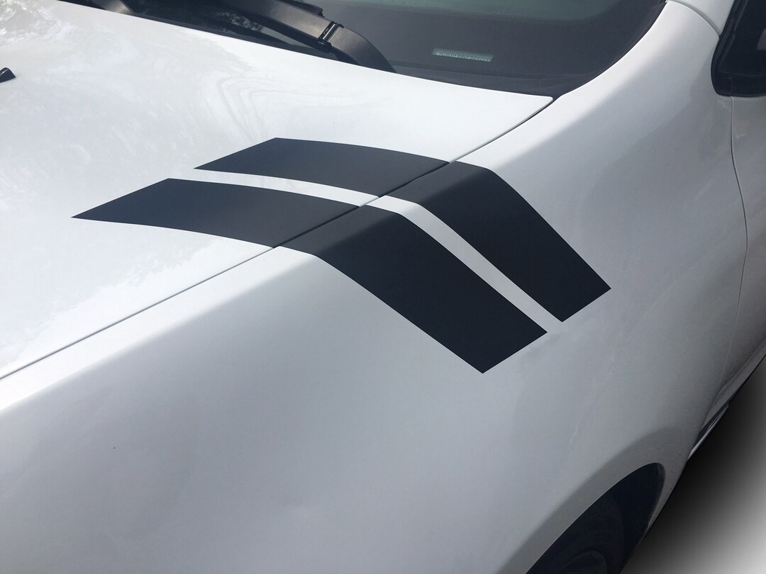 Fits Dodge Dart Hash Marks Graphics Hood Double Bar Auto Stripes Decals ...