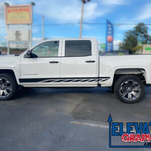Fits Chevy Silverado Side Rocker Two Graphics Auto Vinyl Stripes 3M ...