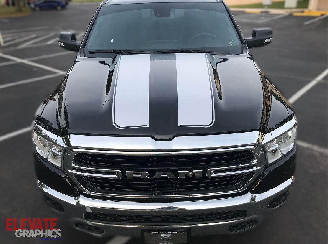 Dodge Ram 1500 Rally Hood And Tailgate Stripes: Auto Vinyl Graphics 3M ...