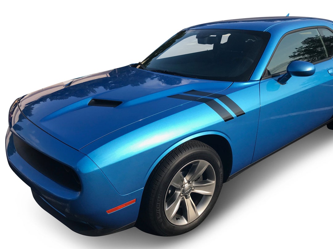 Fits Dodge Challenger Side Hash Mark Graphics Double Bar Stripes 3M ...