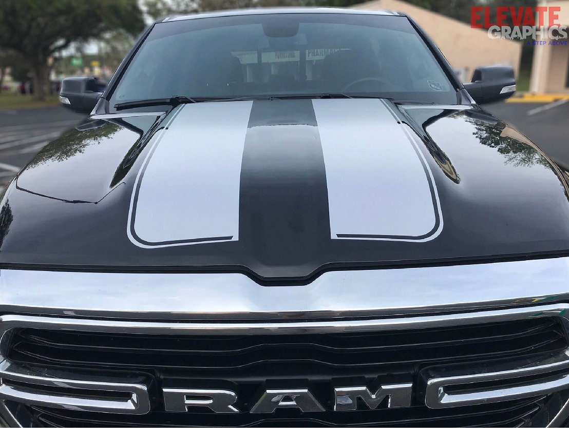 Fits Dodge Ram 1500 Rally Hood and Tailgate Graphics Stripes 3M Vinyl ...