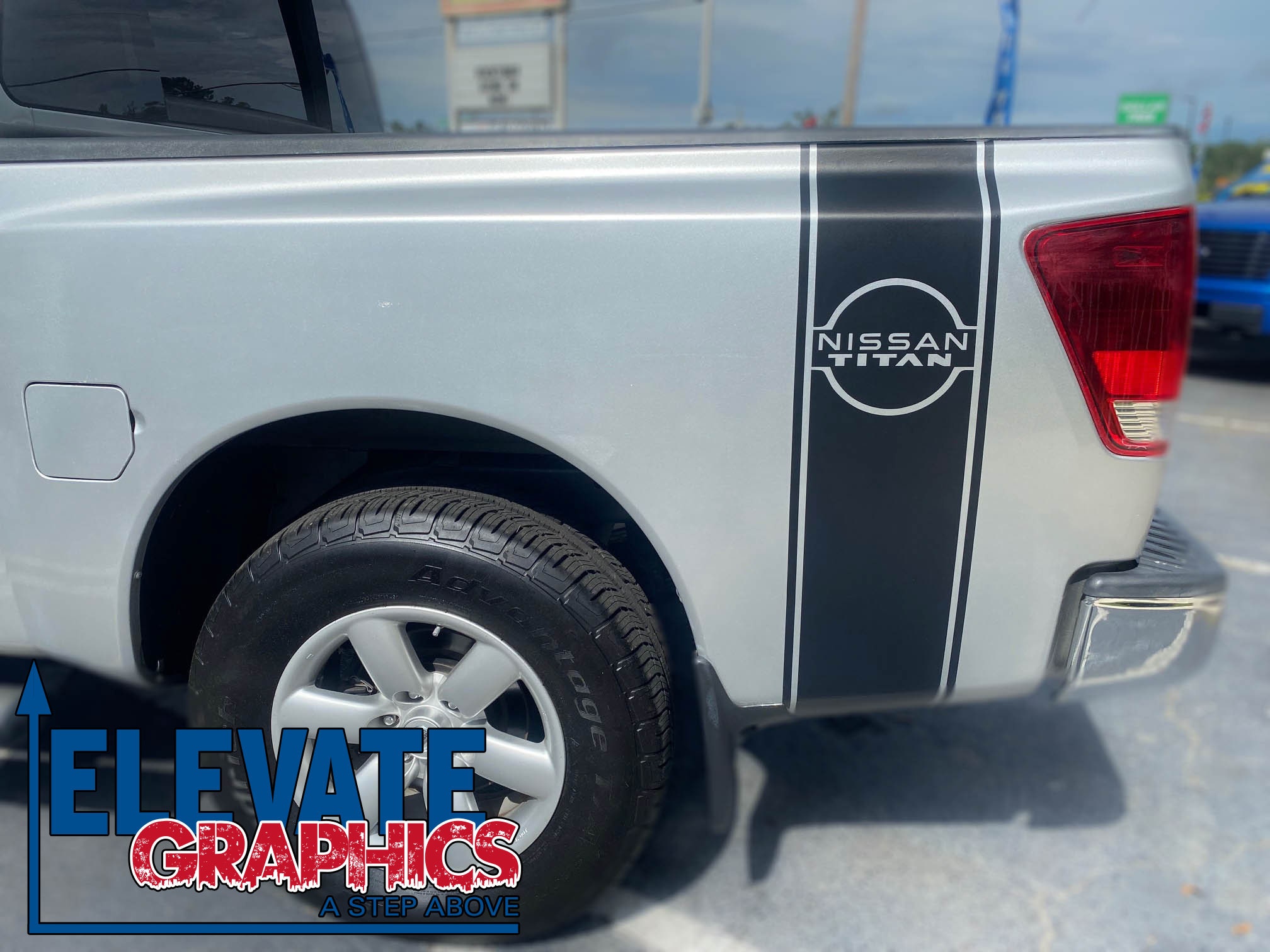Nissan Titan Side Banner Stripes : Vinyl Graphics 3M Decals And ...
